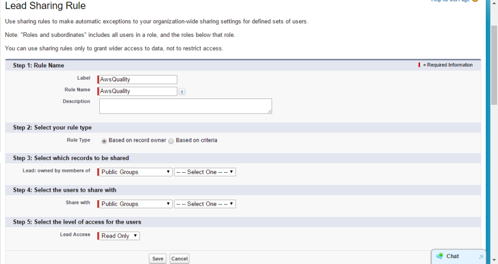 Some of the important Salesforce Sharing Rules - 2020