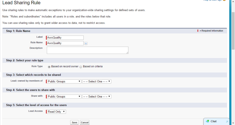 Some of the important Salesforce Sharing Rules - 2020