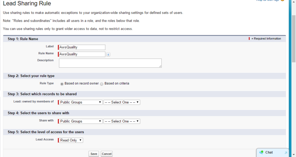 Some of the important Salesforce Sharing Rules - 2020