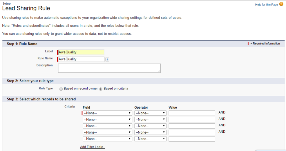 Some of the important Salesforce Sharing Rules - 2020