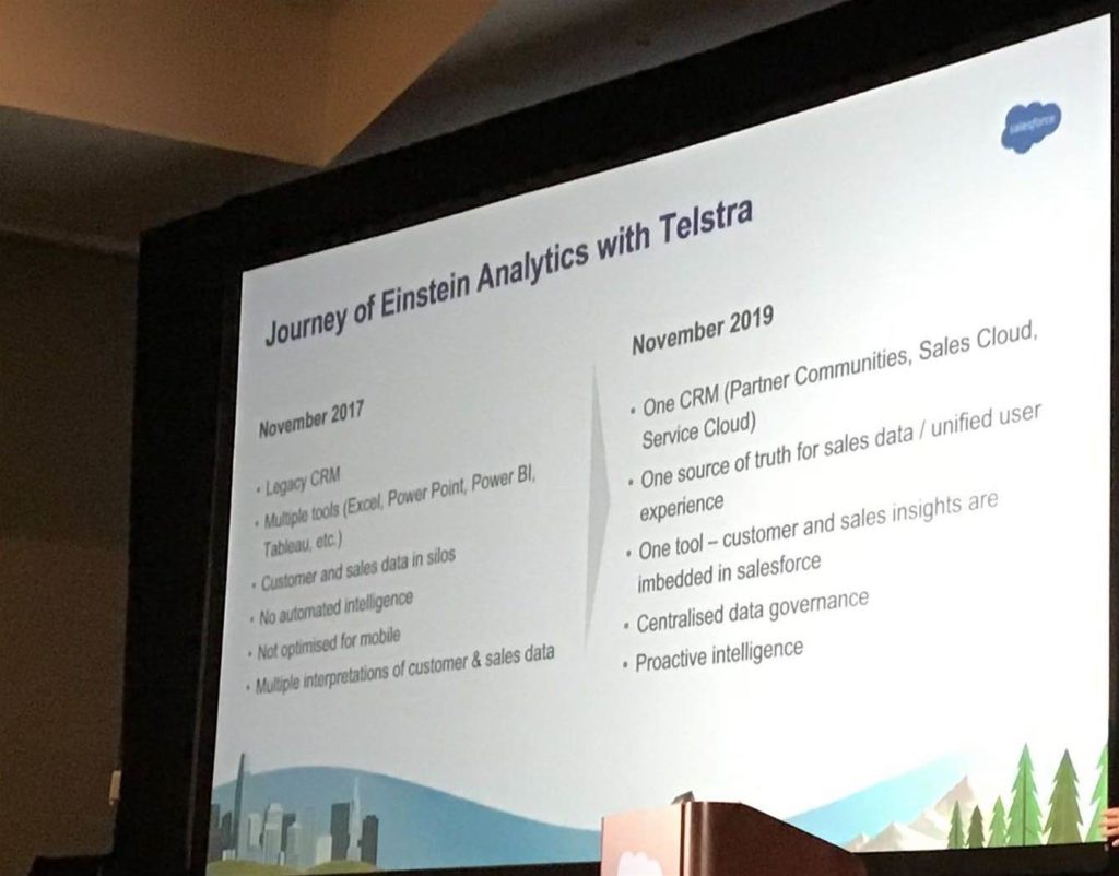 Telstra tackles sales data goals with Salesforce's Einstein Analytics
