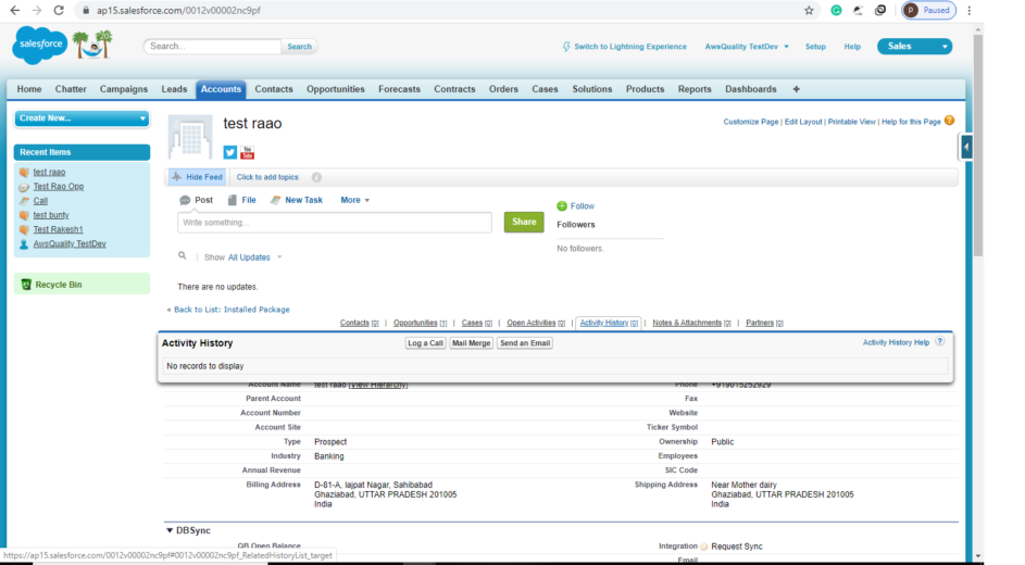 Salesforce and Quickbooks Online Integration Using DBSync - AwsQuality Salesforce and Quickbooks Online Integration Using DBSync - AwsQuality