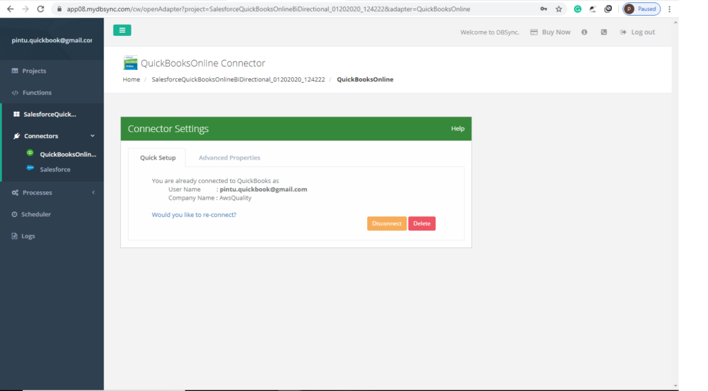 Salesforce And Quickbooks Online Integration Using Dbsync Awsquality 3028