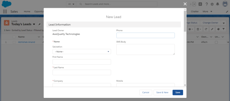 Lead Management in Salesforce Sales Cloud - AwsQuality