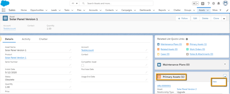 Asset Management in Salesforce Service Cloud