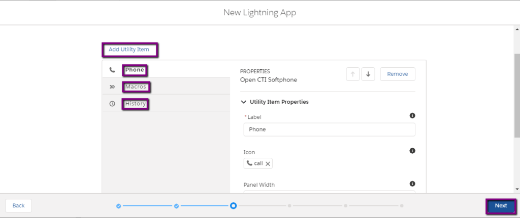 The setup process for Salesforce Lightning Service Console