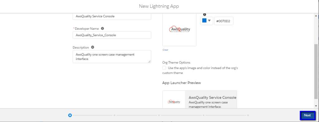 The setup process for Salesforce Lightning Service Console