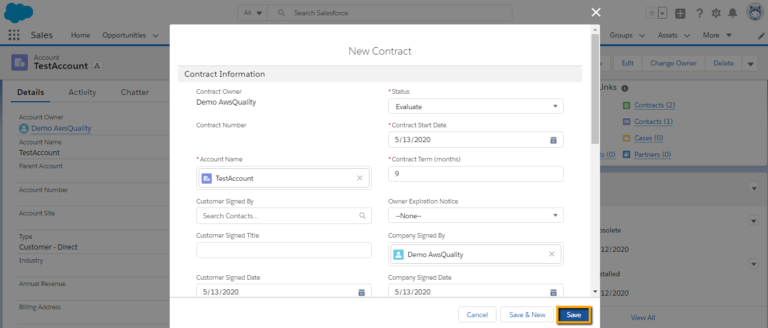 Order and Contract Management in Salesforce Service Cloud
