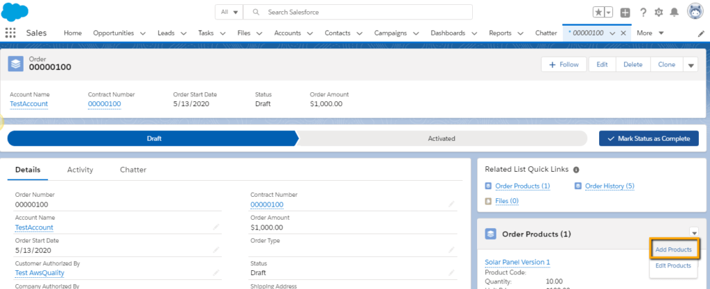 Order and Contract Management in Salesforce Service Cloud