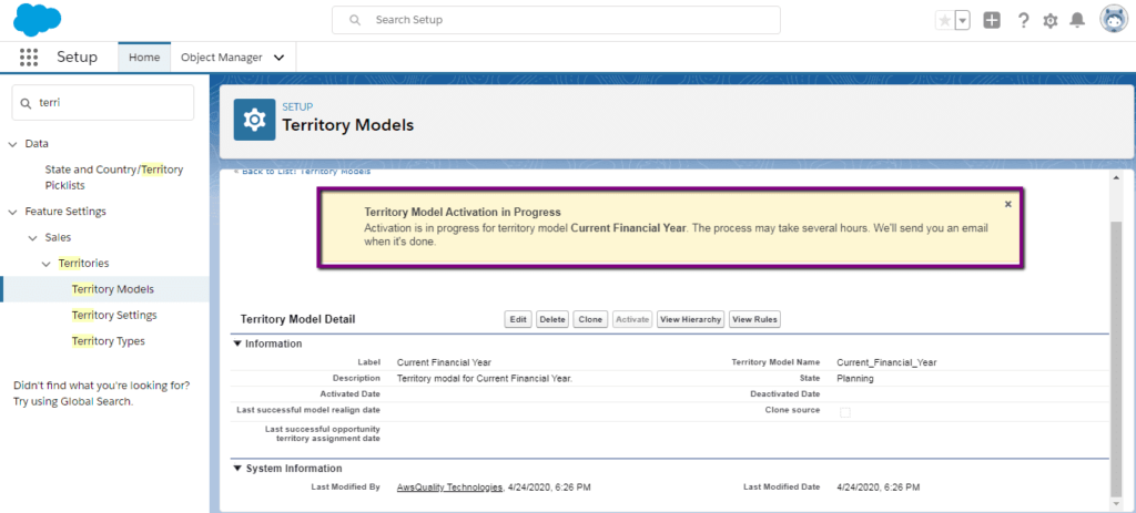 Territory Management in Salesforce Sales Cloud - AwsQuality