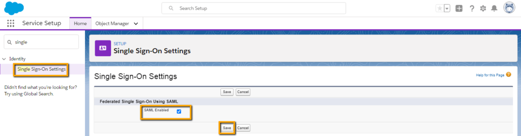 Salesforce Single Sign On