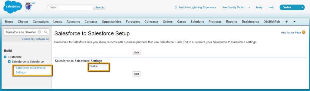 Share Records Using Salesforce to Salesforce