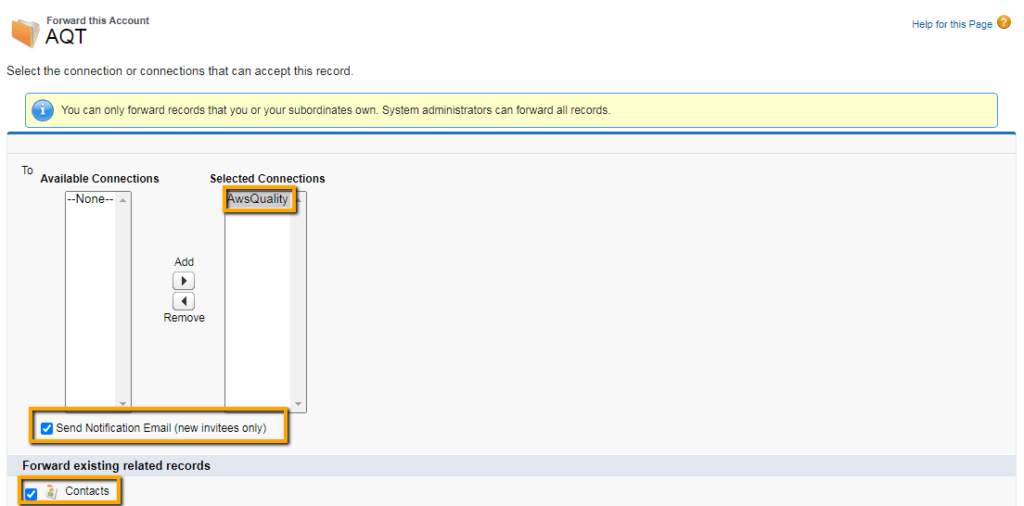 Share Records Using Salesforce to Salesforce